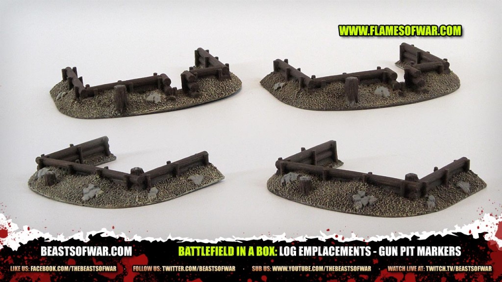 Battlefield in a Box: Log Emplacements – Gun Pit Markers – OnTableTop ...