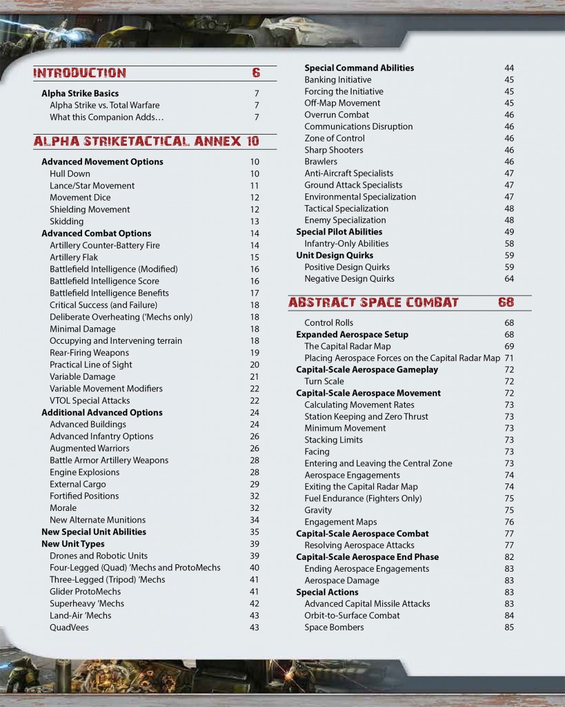 A Quick Peak into Alpha Strike Companion by Catalyst Game Labs ...