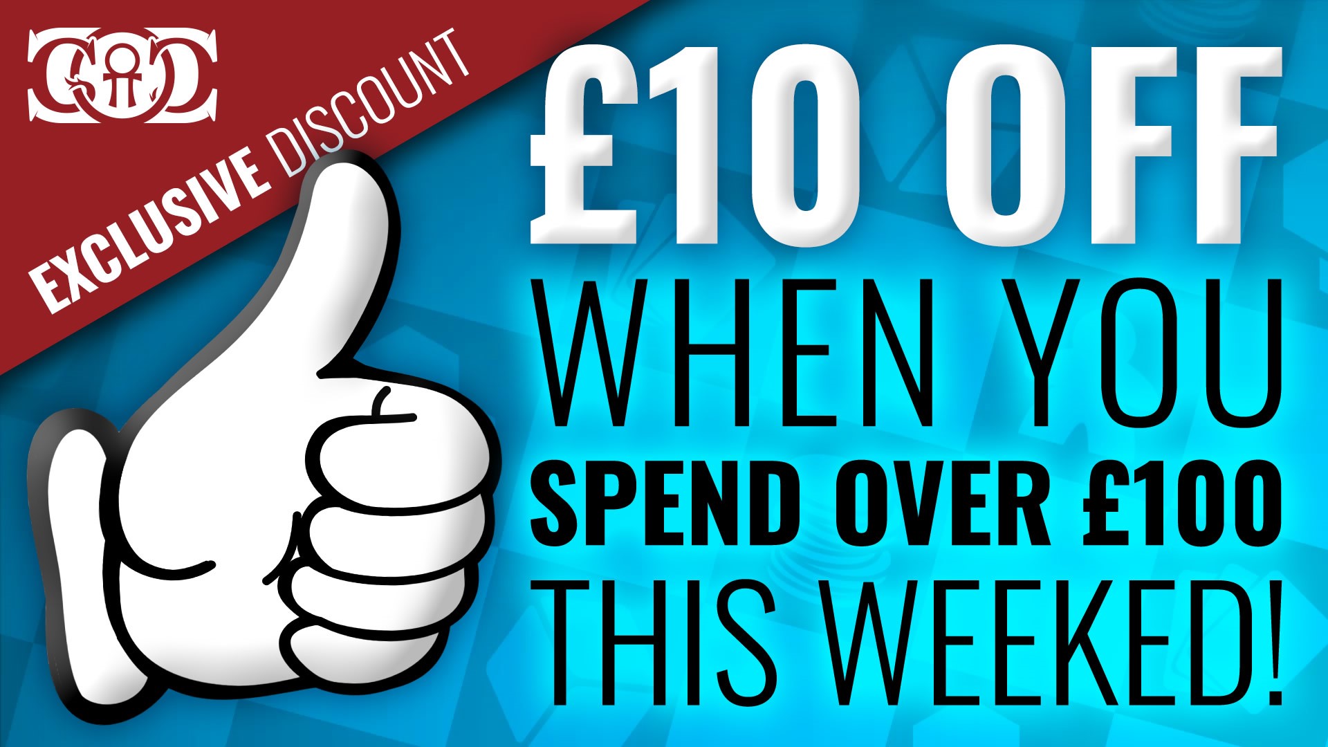 CoG DEAL: £10 OFF When you Spend over £100! This Weekend ...