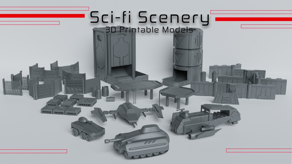 Sci-Fi Scenery 3D Printable Models – OnTableTop – Home of Beasts of War