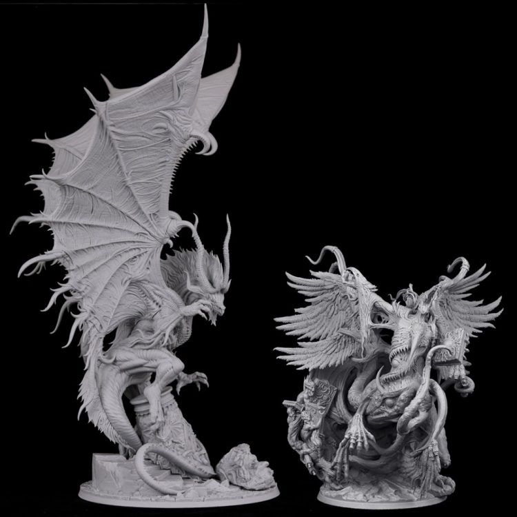 Creature Caster Reveal Ambitious Necromancer Dragon Miniature ...