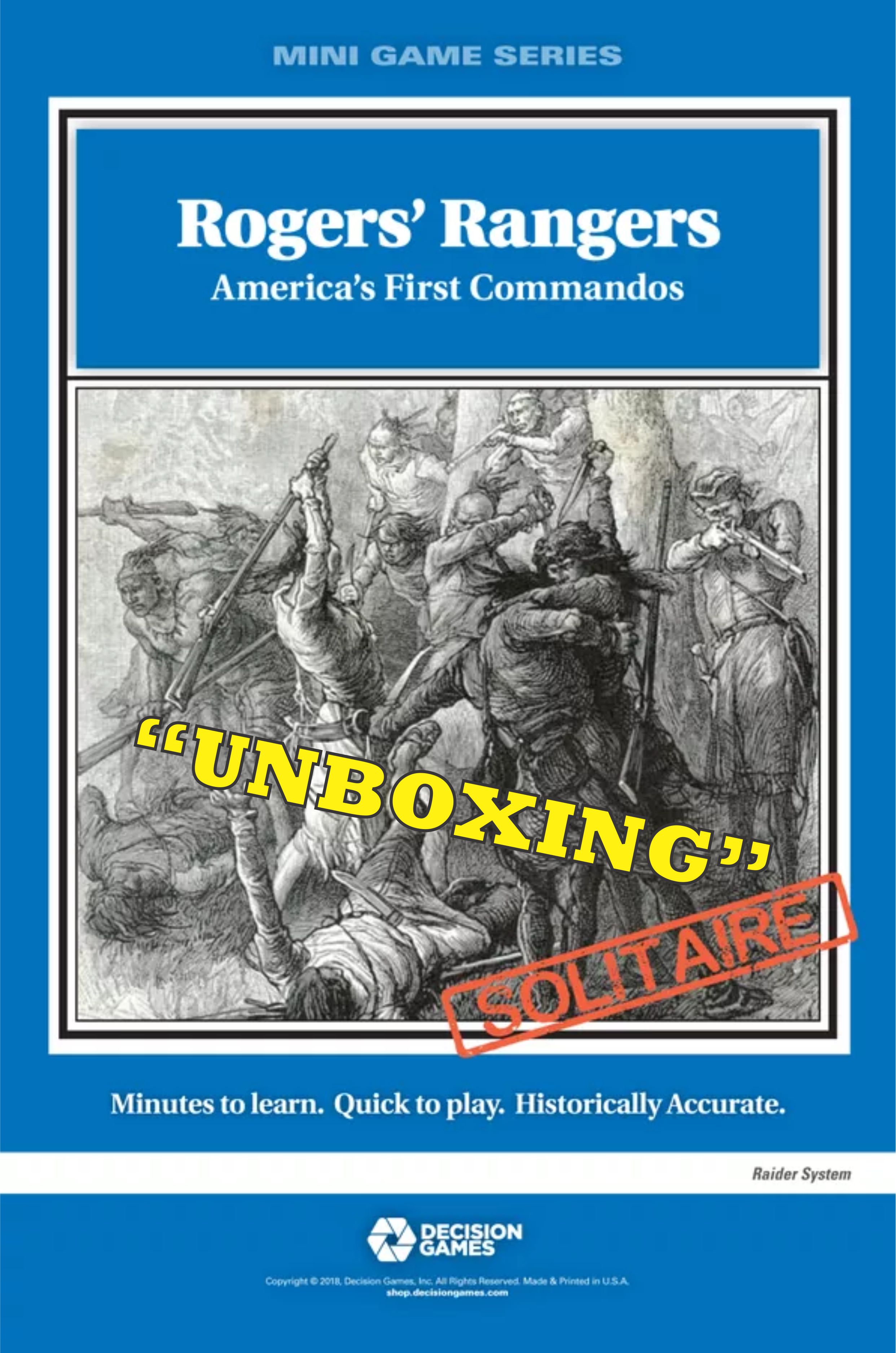 Roger’s Rangers Solo Game “Unboxing” – OnTableTop – Home of Beasts of War