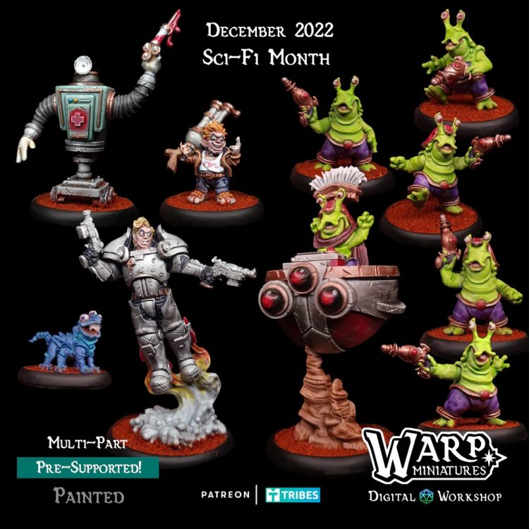Warp Miniatures Bring 3D Printable Sci-Fi Heroes To Patreon ...