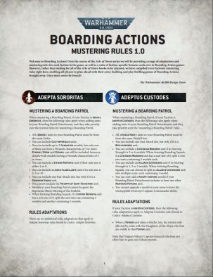 GW Drop Boarding Actions Rules For Warhammer 40,000 – OnTableTop – Home ...