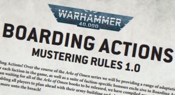GW Drop Boarding Actions Rules For Warhammer 40,000 – OnTableTop – Home ...