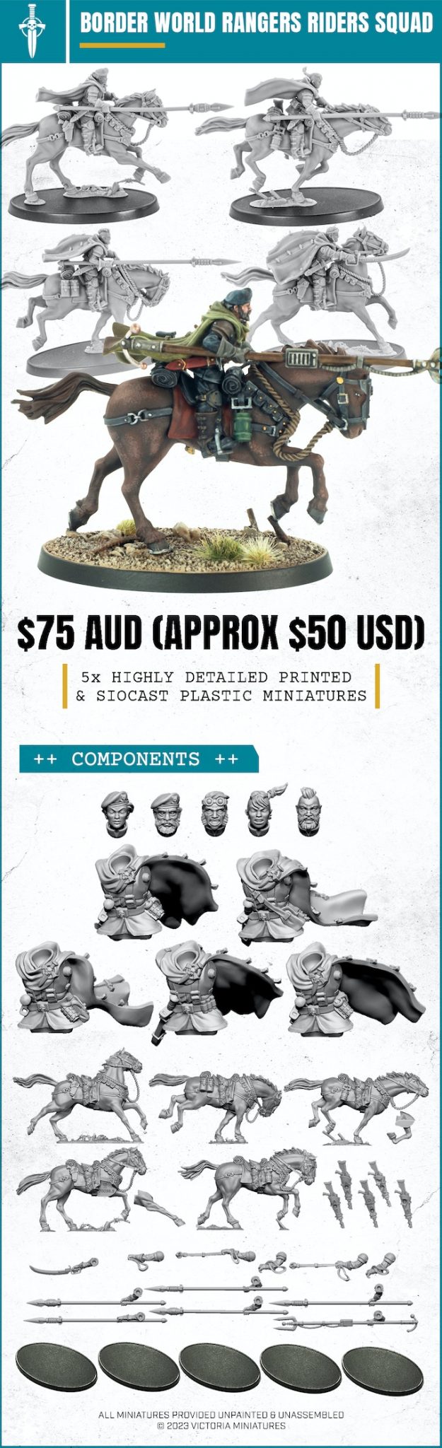 Pledge For Victoria Miniatures’ Ace 28mm Grimdark Rough Riders ...