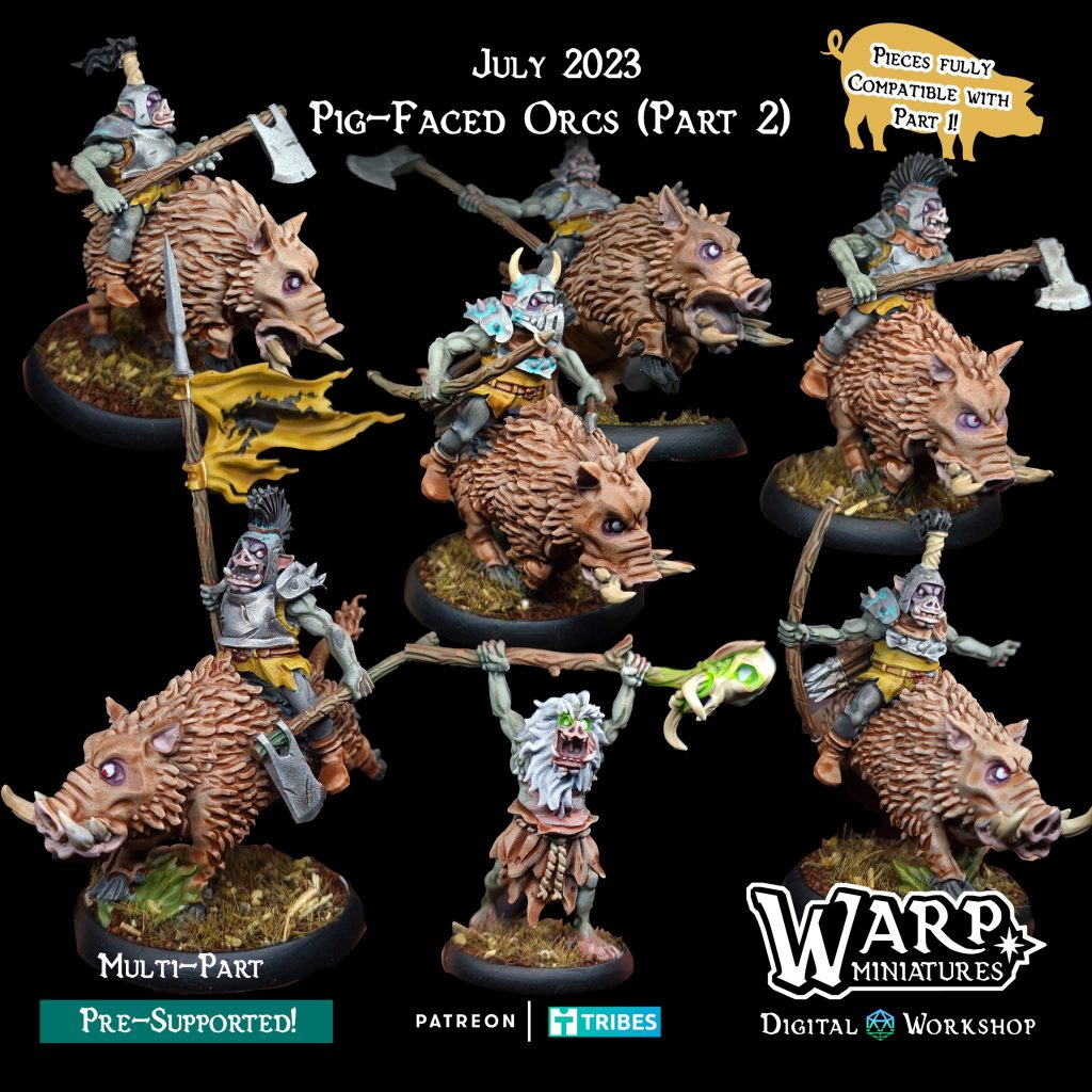 Warp Miniatures Pig-Faced Orcs Charge Onto Patreon This Month ...