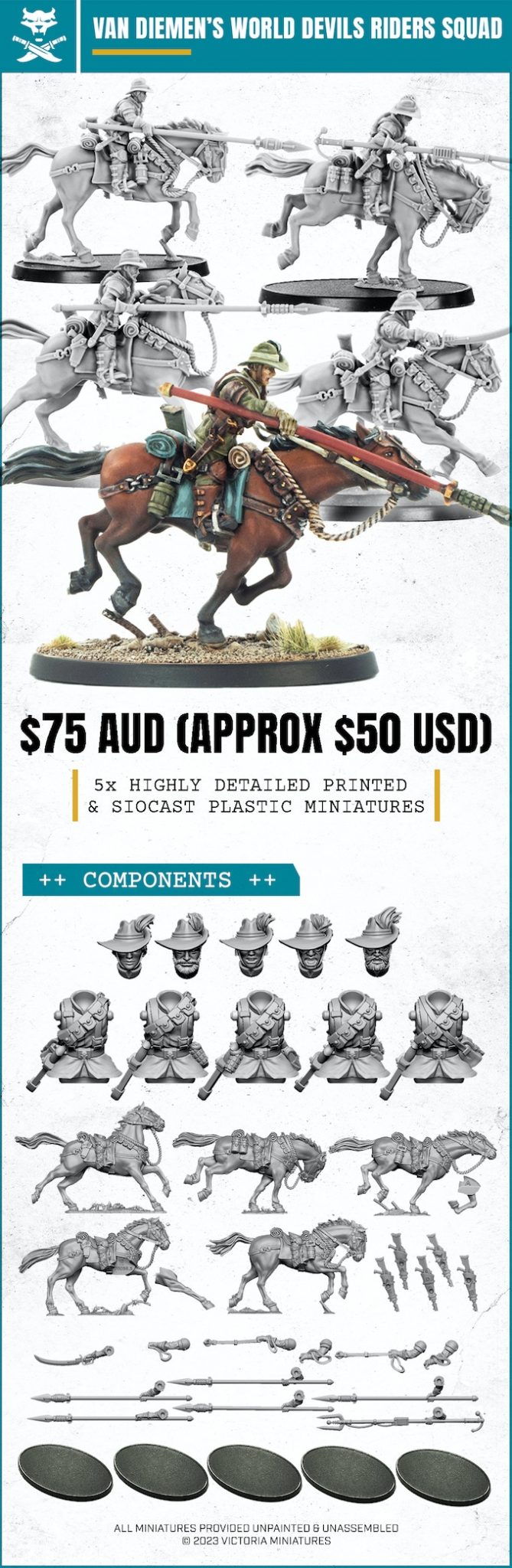 Pledge For Victoria Miniatures’ Ace 28mm Grimdark Rough Riders ...