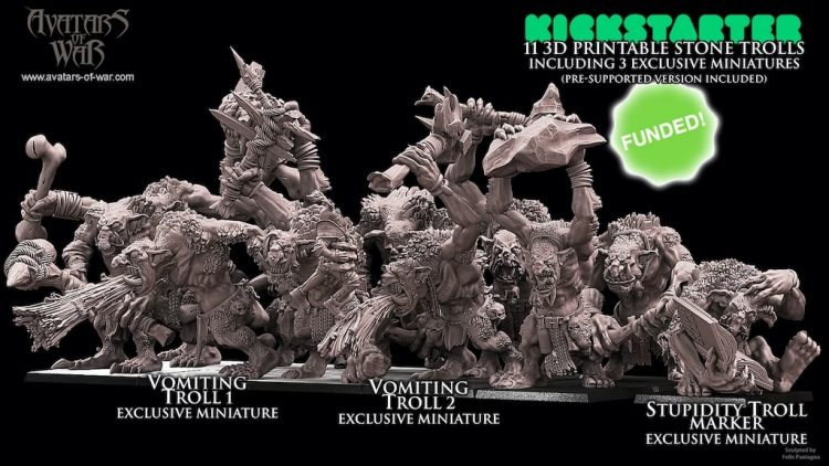 Battle Alongside Avatars Of War’s New Stone Trolls On Kickstarter ...