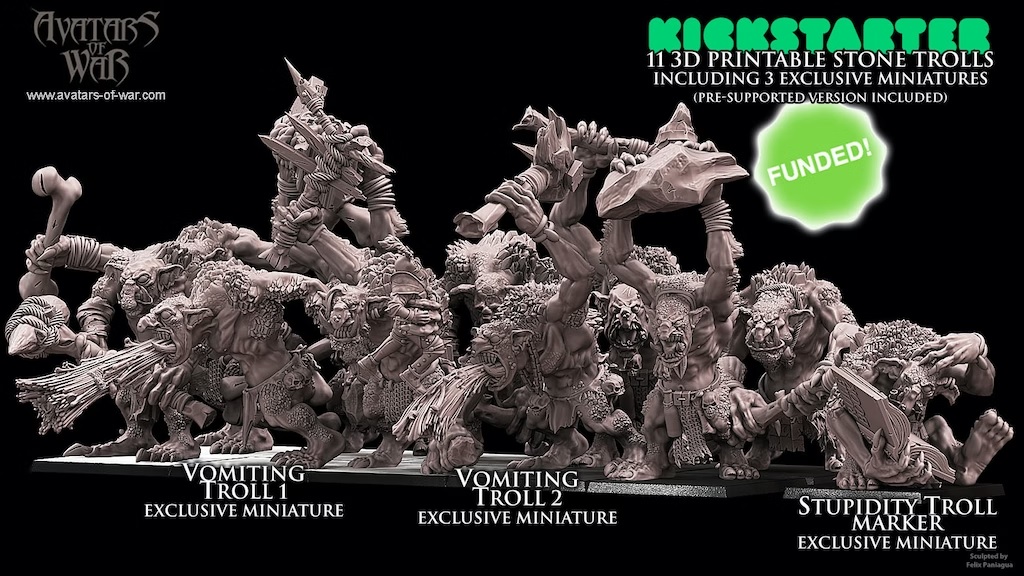 Battle Alongside Avatars Of War’s New Stone Trolls On Kickstarter ...