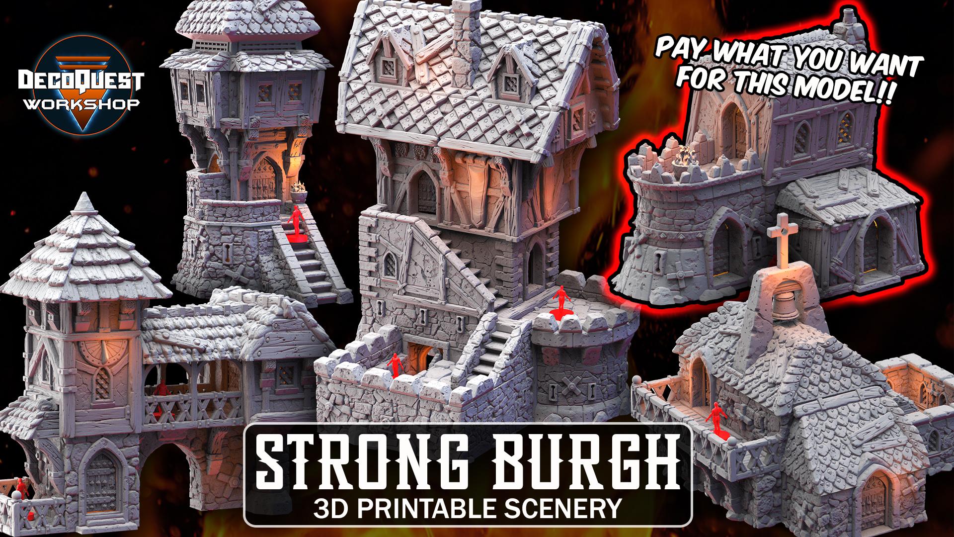 STRONG BURGH (3D printable terrain) – OnTableTop – Home of Beasts of War