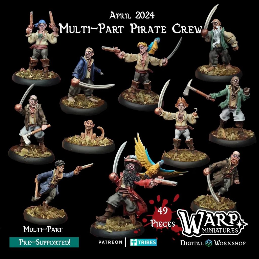 Avast! New Pirate Crew Sails The High Seas From Warp Miniatures ...