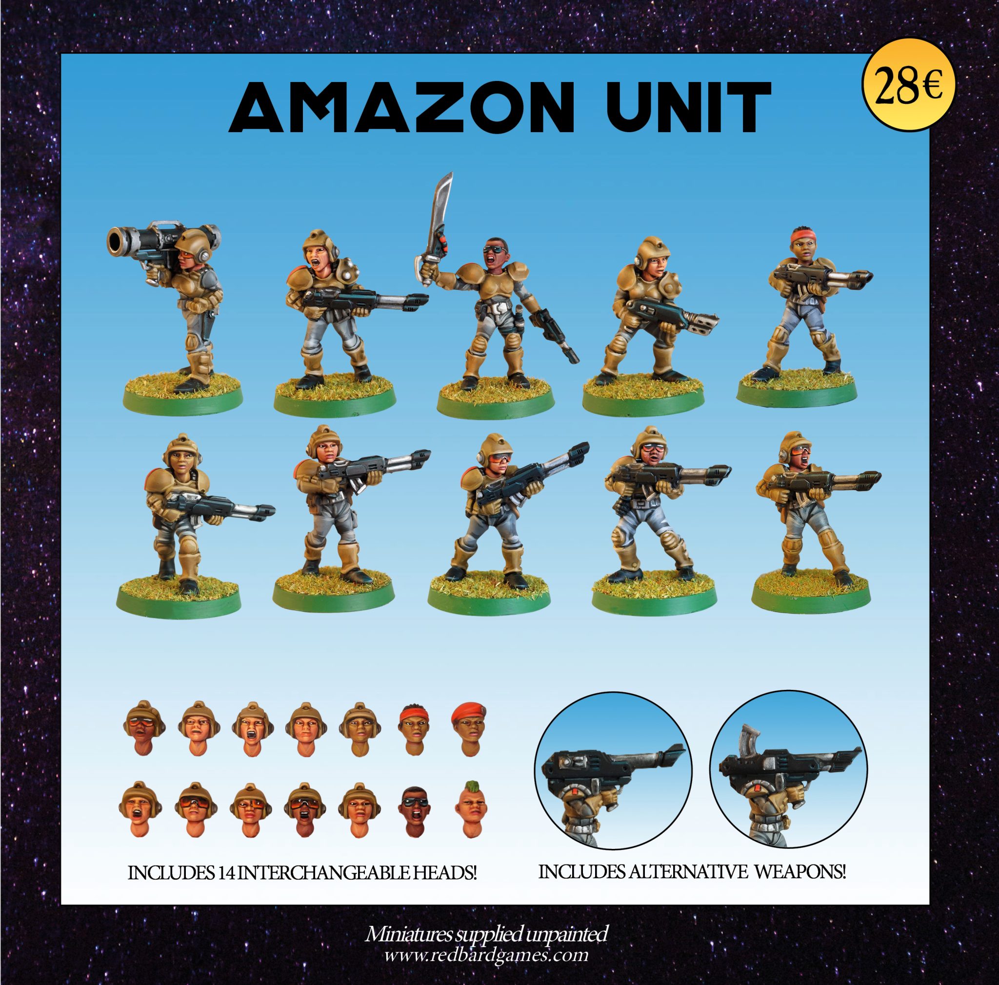 Battle With New 28mm Space Amazons By Red Bard Games – OnTableTop ...