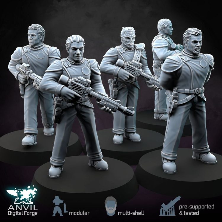 Grab Yourself A 28mm Sci-Fi Bridge Crew From Anvil Industry ...