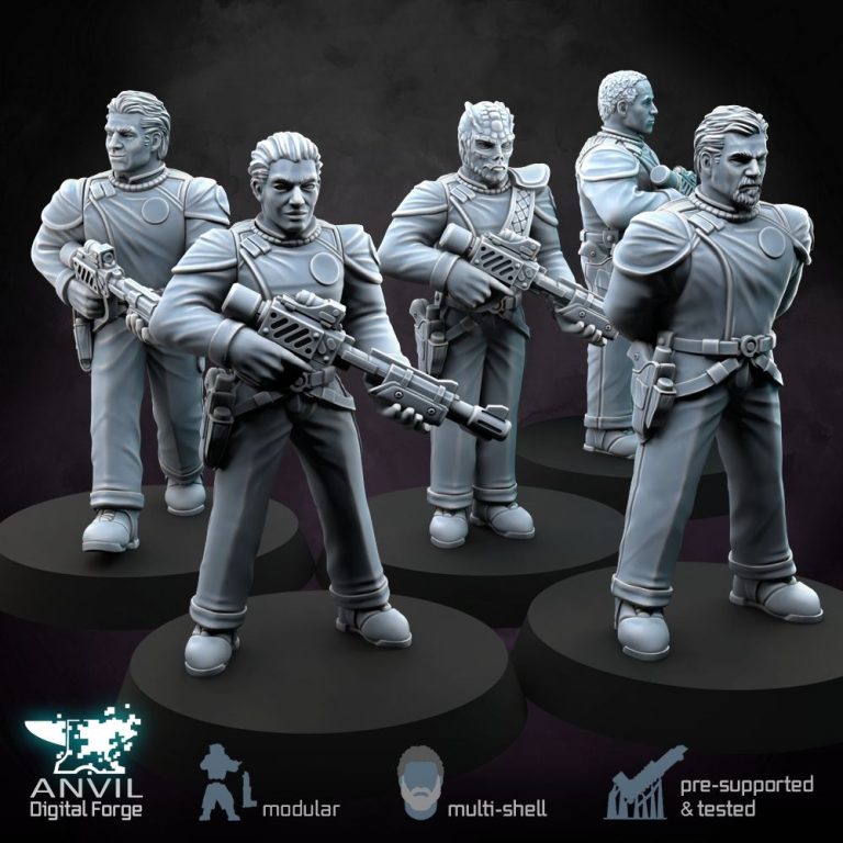 Grab Yourself A 28mm Sci-Fi Bridge Crew From Anvil Industry ...