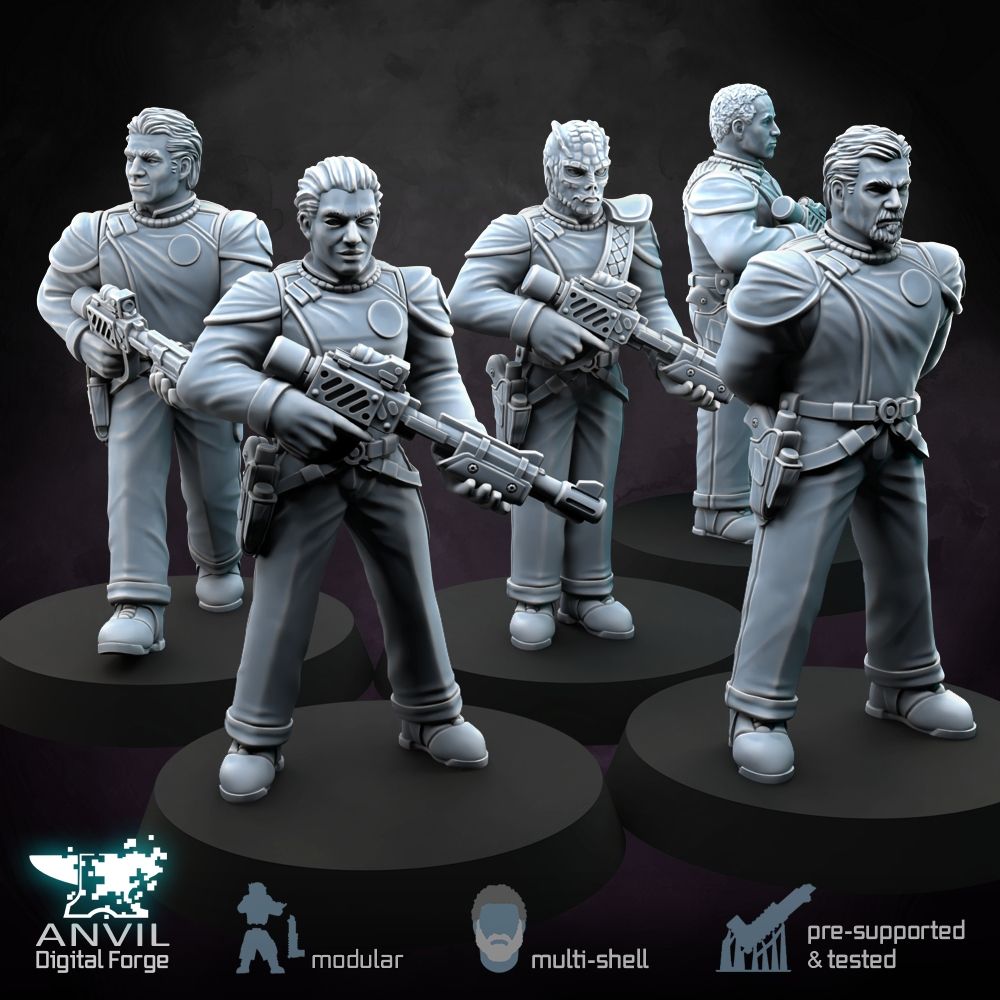 Grab Yourself A 28mm Sci-Fi Bridge Crew From Anvil Industry ...